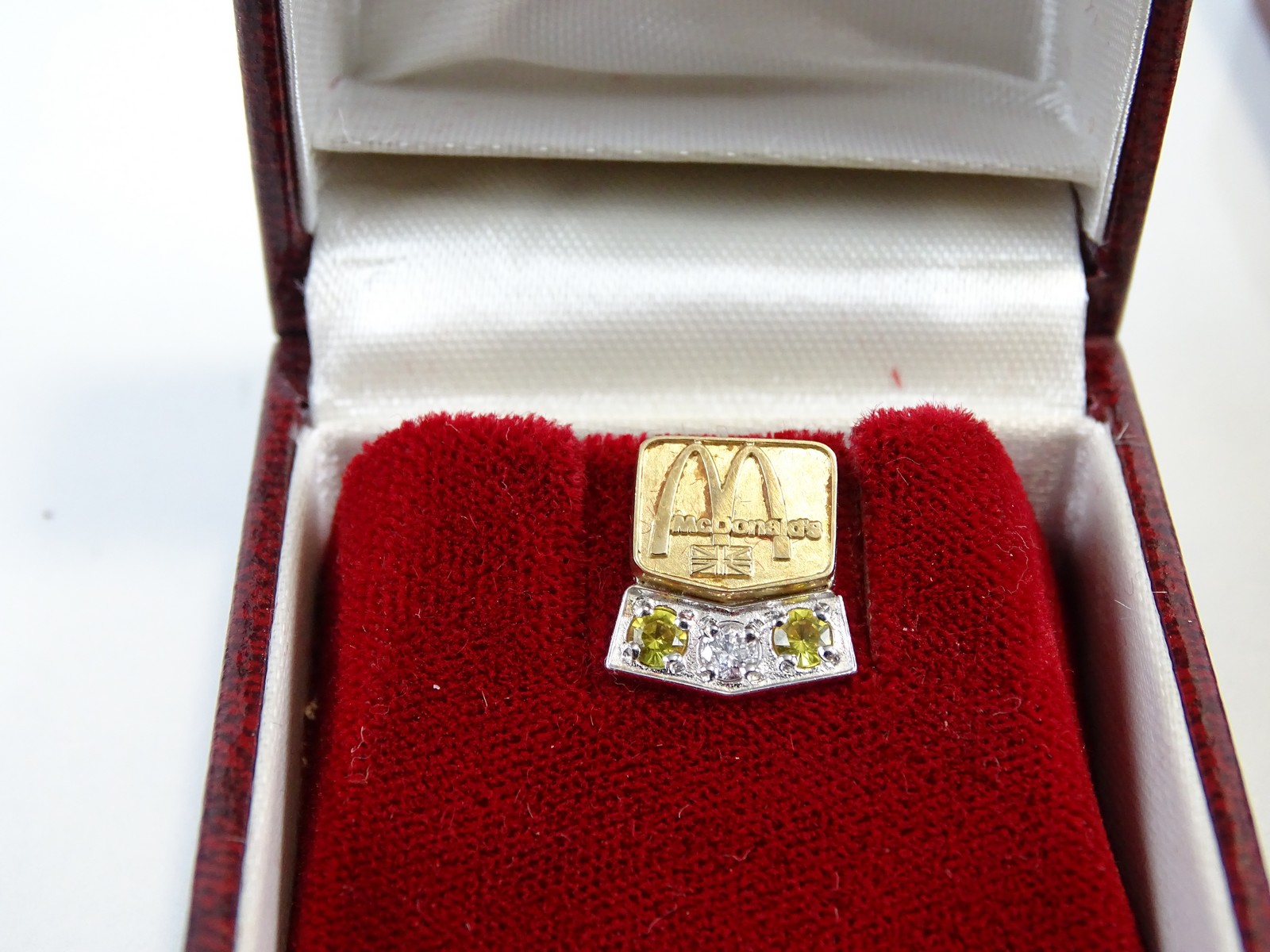 A pair of MCDONALDS jewellery items - 'Solid Service' gifts - the pin ...