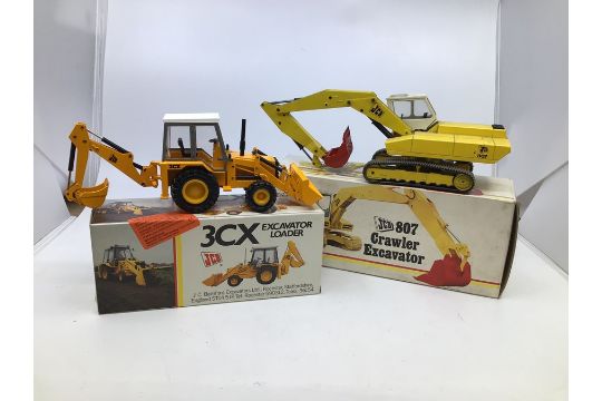 JCB: A collection of assorted JCB diecast models by NZG: 3CX Excavator ...