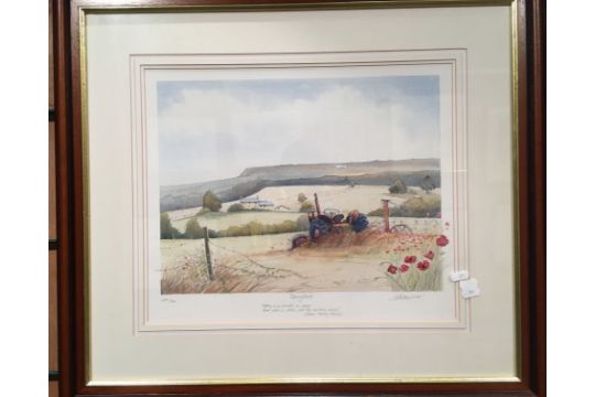 Geoffrey Cowton, framed limited edition print 'Springtime' with the ...