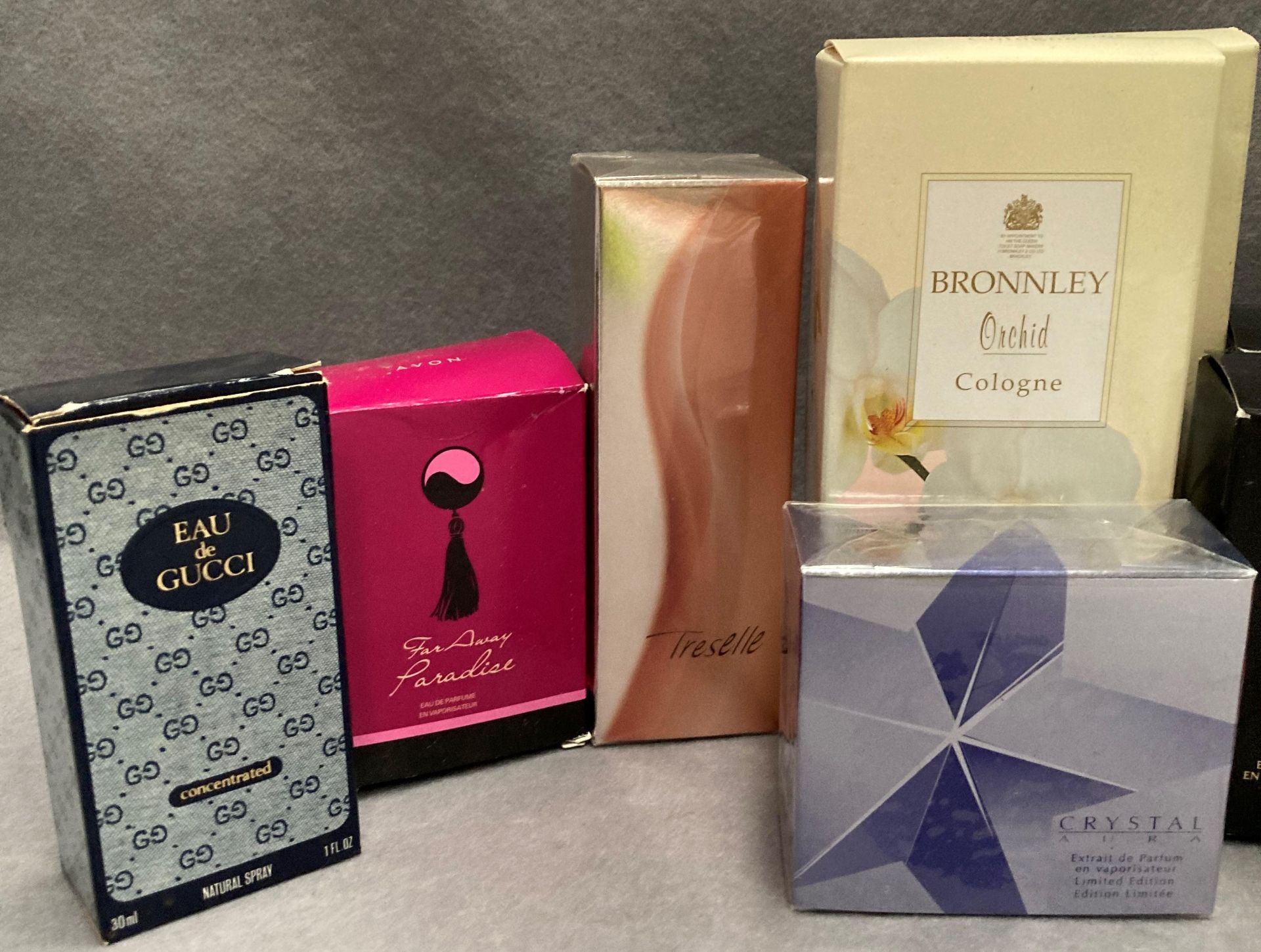 Eleven various boxed bottles eau de parfum - 2 x 250ml Bromley Orchid ...