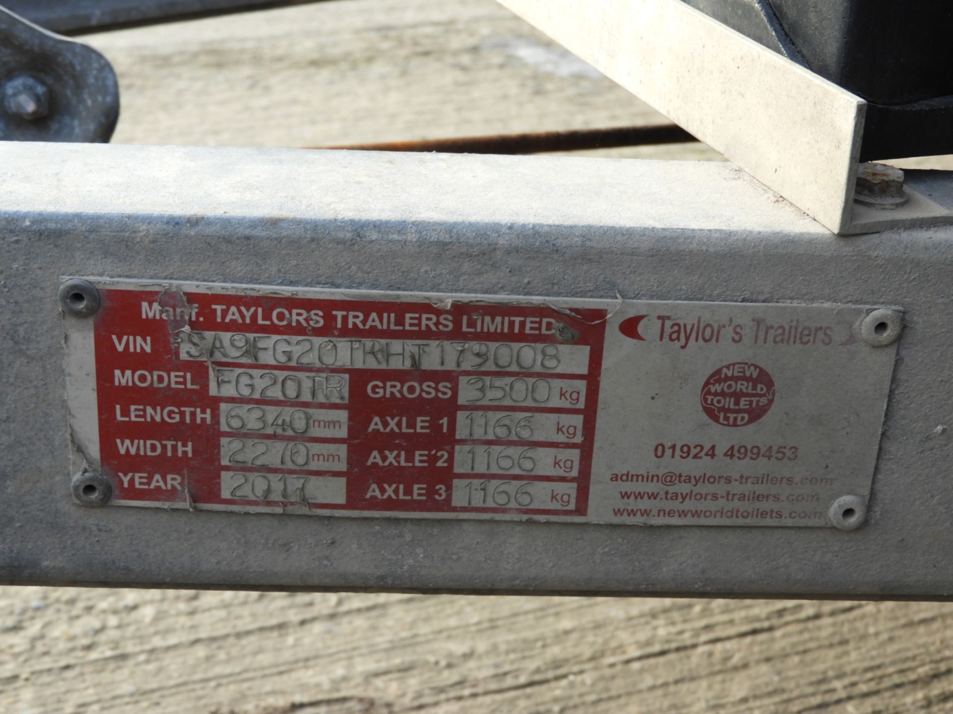*Tailors Trailers Limited Tri Axel Flatbed Trailer (20ft x 7'6") with H ...