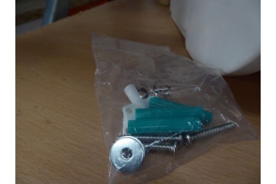 * blue roll dispenser - with keys and wall fixings
