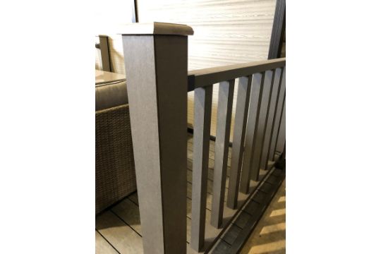* Dark Grey Balustrade & Railing Kit approx (10ft x 3.8ft high) 3m long ...
