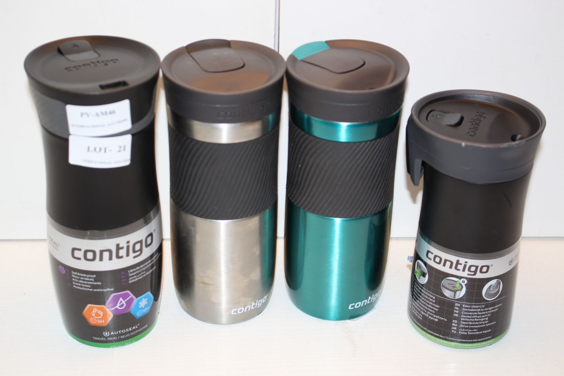 4X ASSORTED CONTIGO DRINKS CUPS WITH LIDS COMBINED RRP £51.00Condition ...