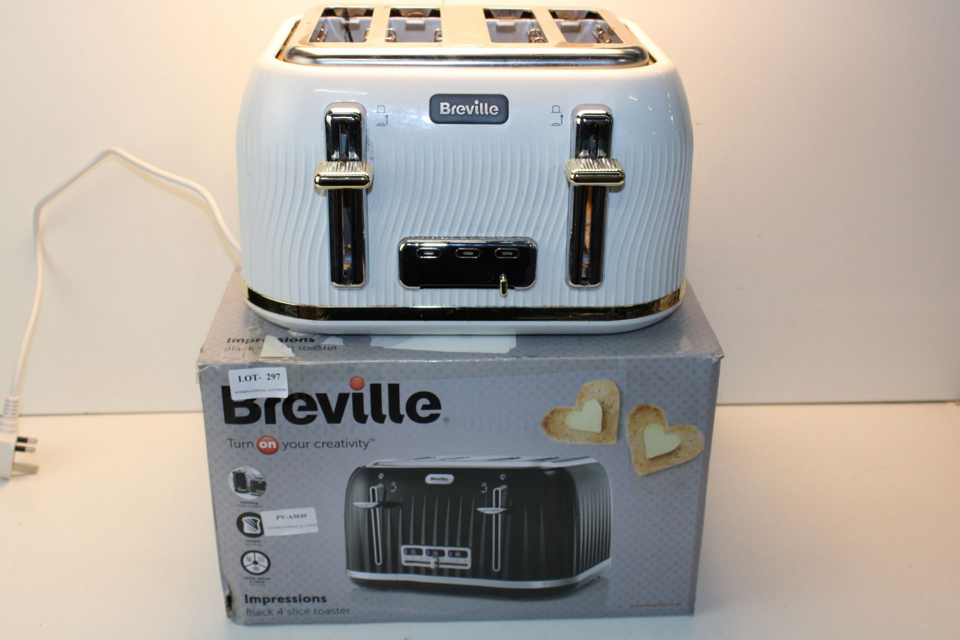 X 2 ITEMS TO INCLUDE BOXED BREVILLE 4 SLICE TOASTER & UNBOXED BREVILLE ...