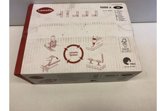 Lamello Biscuits - Size 20 (Box of 1,000)This lot is suitable for the ...