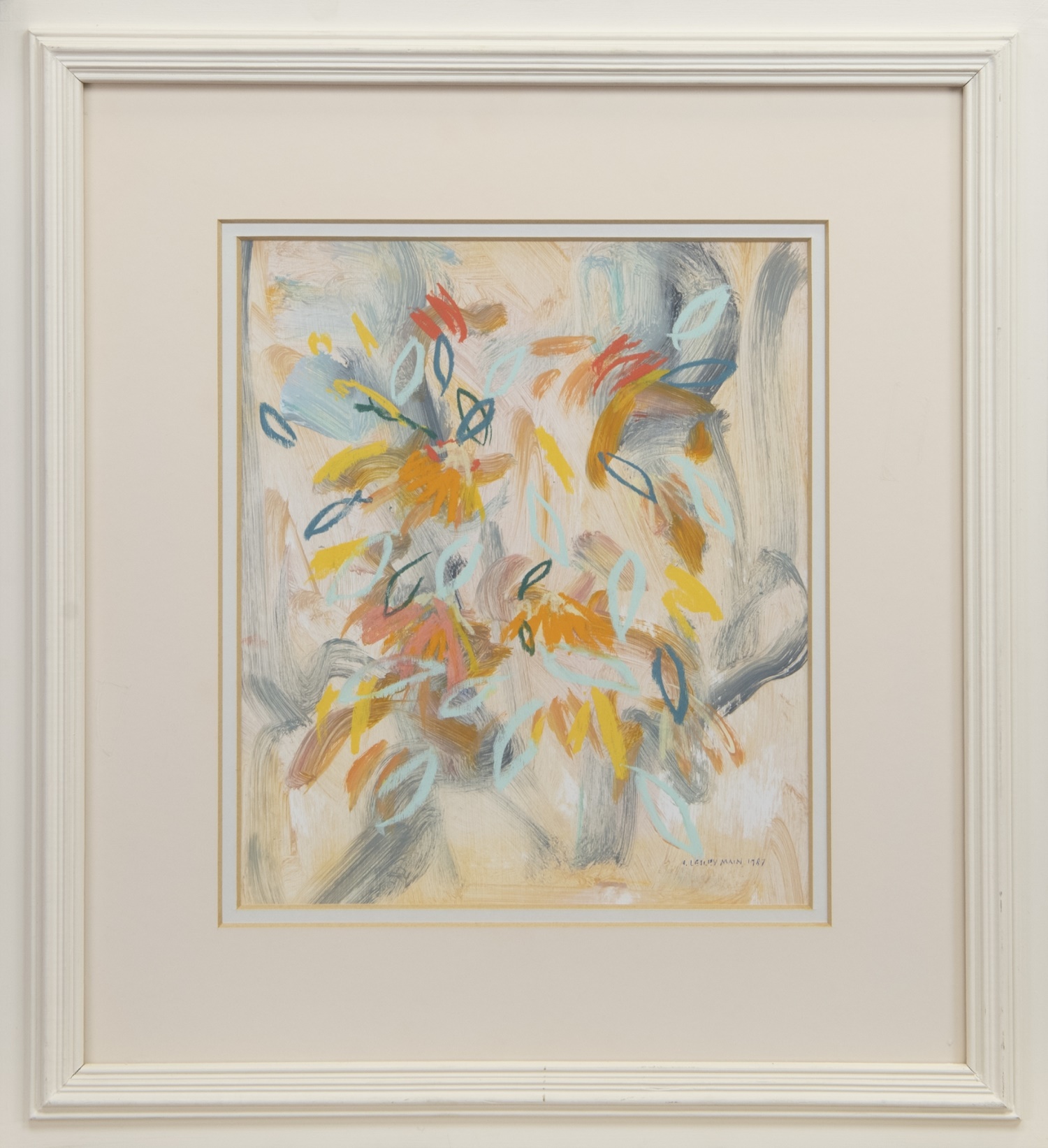 * IRENE LESLEY MAIN, SUMMER FLOWERS mixed media on board, signed and ...