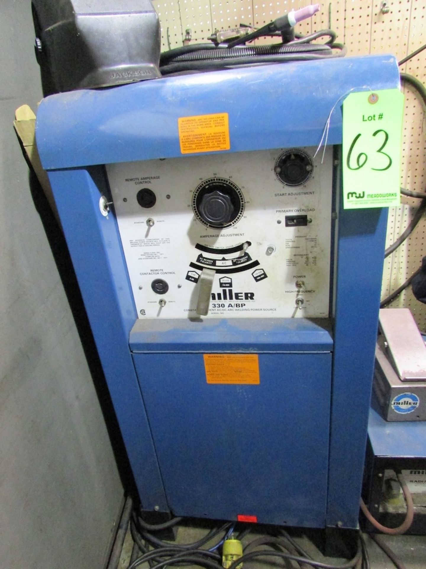 (1) Miller Model 330A/AB 300A Constant Current AC/DC Arc Welding Power ...