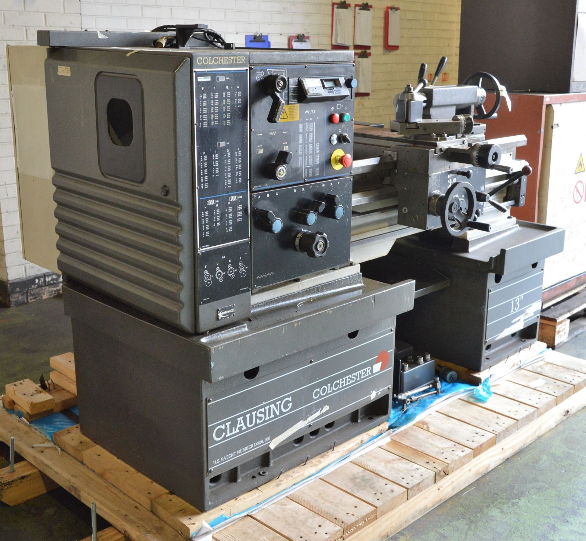Colchester Clausing 13inch Lathe - serial VM 0723 698 - 415V - 3 Phase ...