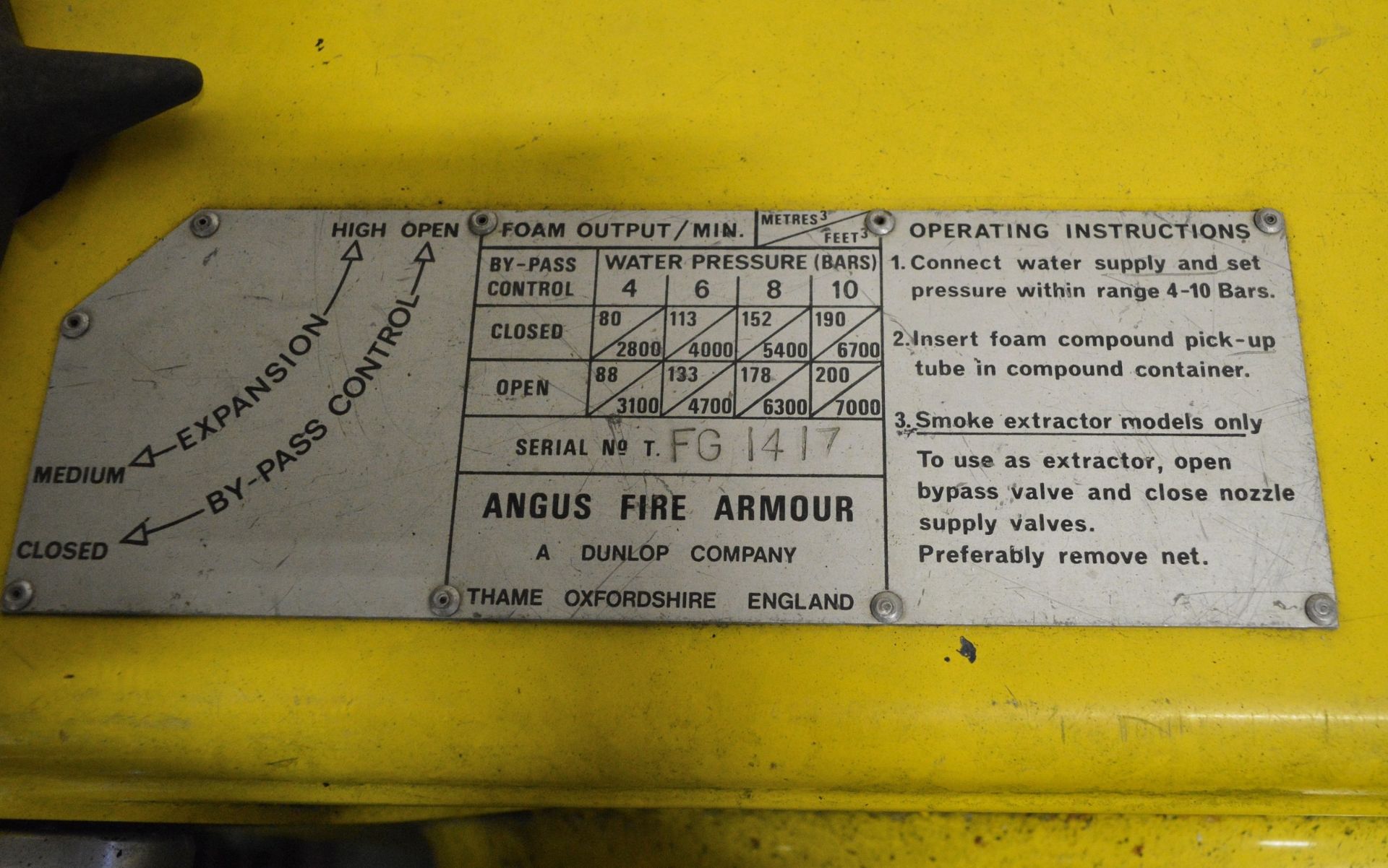 Angus Fire Armour Foam Dispenser Fan Unit