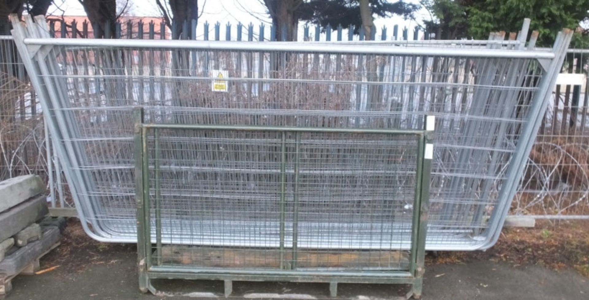 11x Heras Fencing panels, weight blocks, no joining clamps