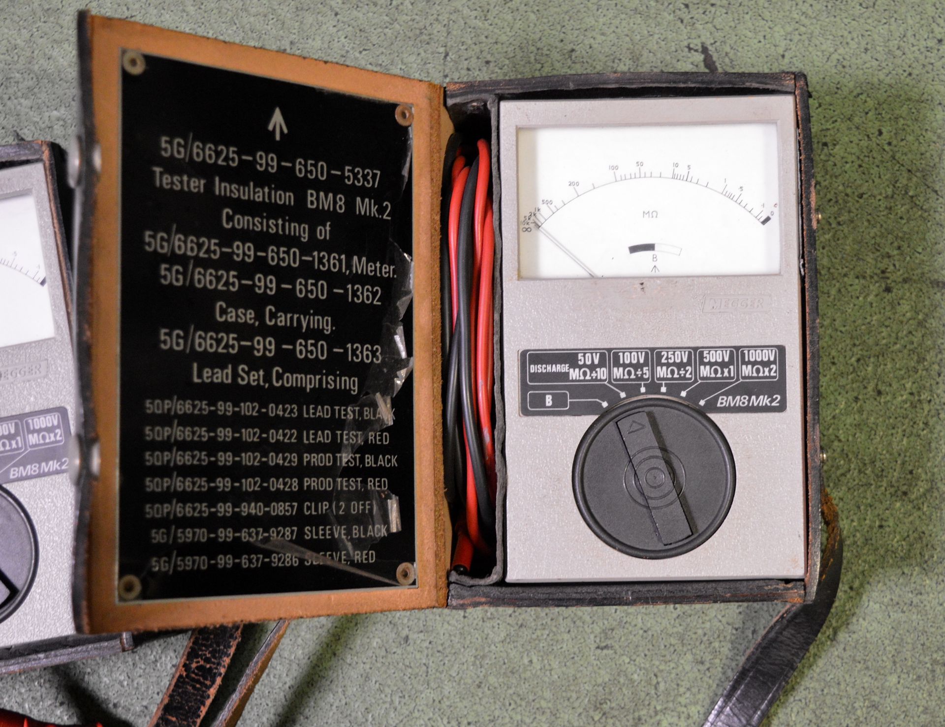 3x Megger BM8 Mk2 Insulation Testers (1 with broken case)