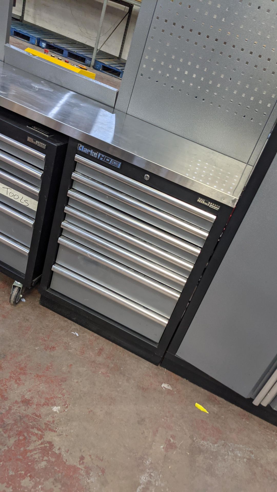 Clarke HD Plus large modular workshop tool storage system. This lot ...