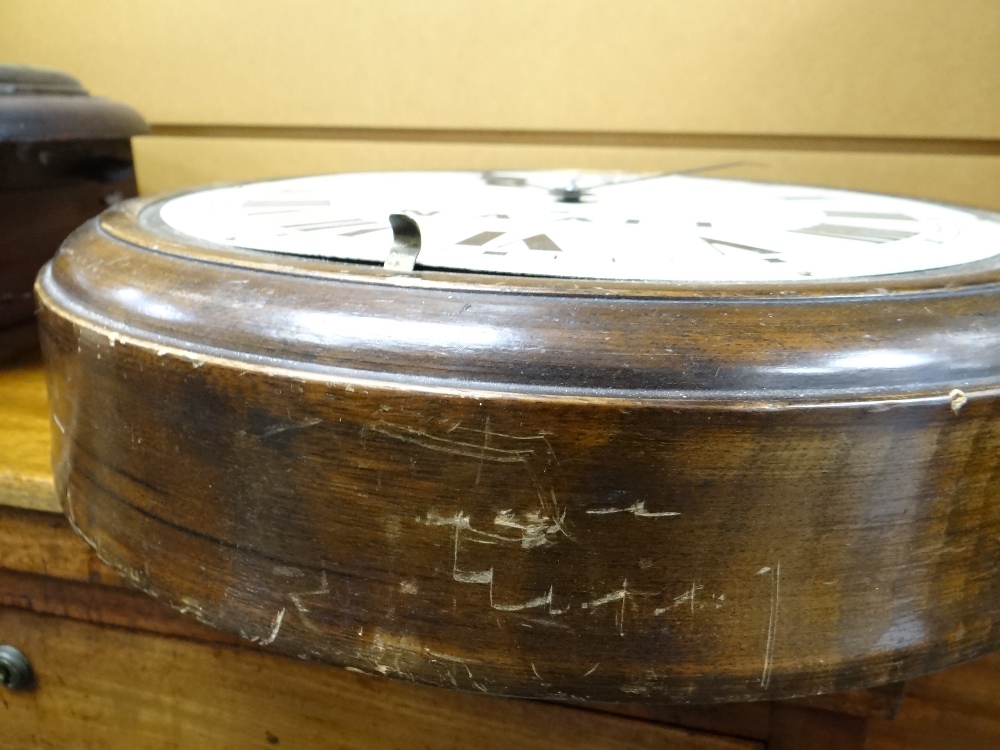 THREE MILITARY TYPE CLOCKS, comprising a dial clock with later RAF ...