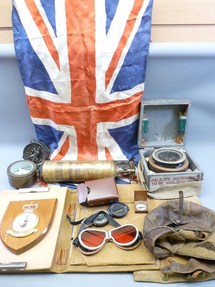 MILITARIA, RAF Coat of Arms, Flying Helmet, altitude dial. Also, two ...