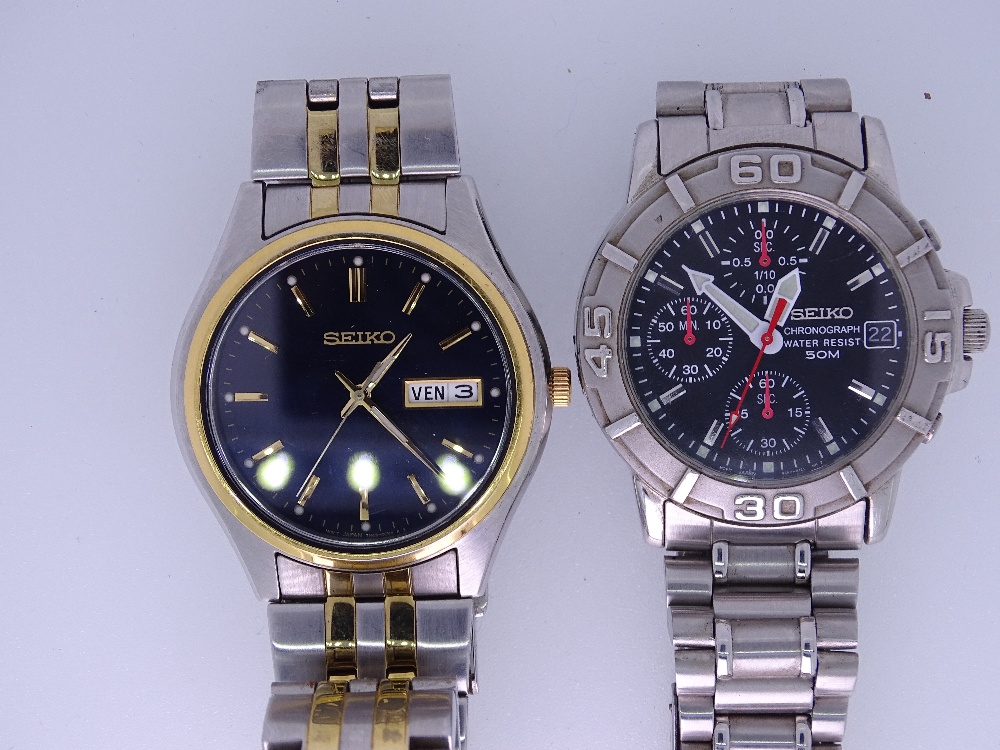 SEIKO GENTLEMAN'S WRISTWATCHES (2) to include an analogue Quartz ...