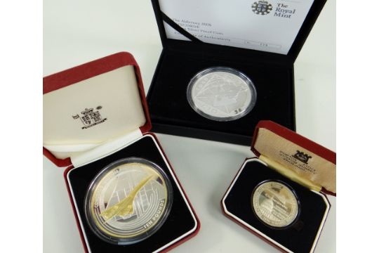 CONCORDE SILVER COINS comprising The Alderney 2008 £10 Concorde silver ...