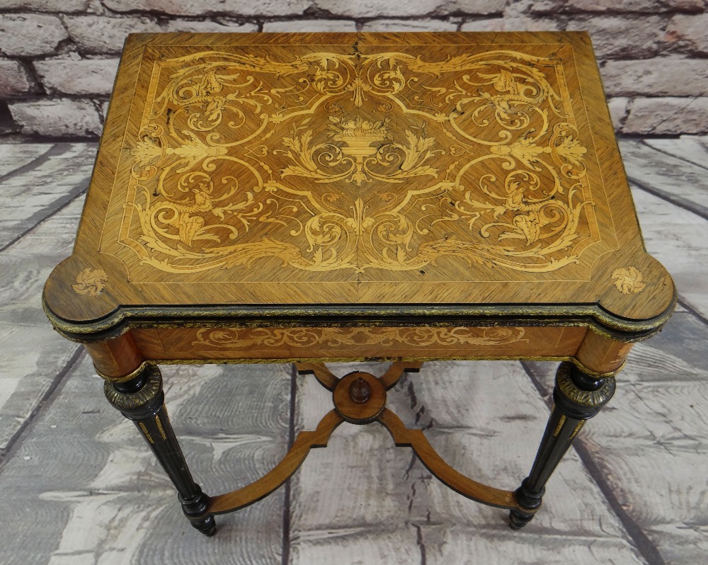 VICTORIAN LOUIS XVI STYLE EBONISED KINGWOOD MARQUETRY & GILT METAL ...
