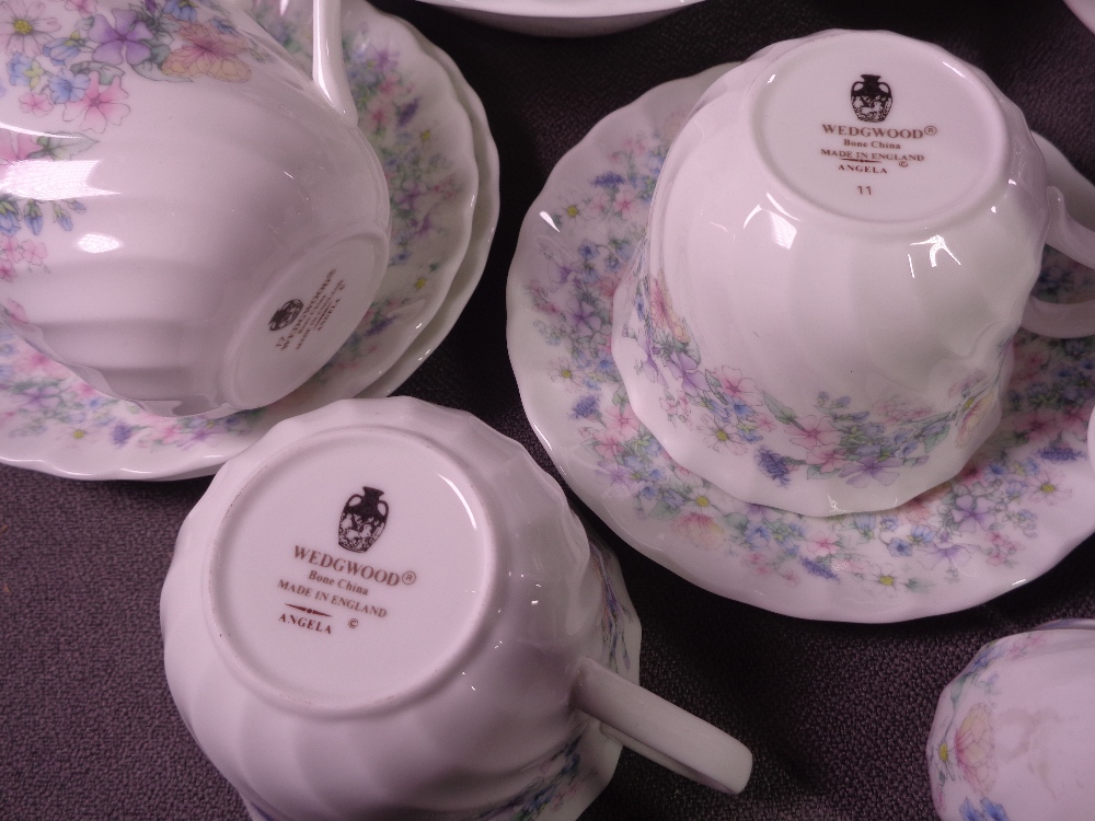 WEDGWOOD 'ANGELA' TEA & DINNERWARE, approximately fifty nine pieces