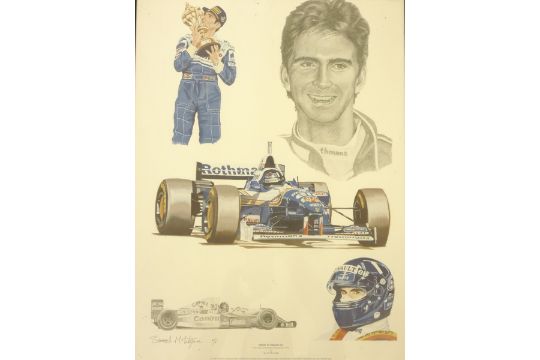 Seven Stuart McIntyre, tributes to F1 framed and glazed prints, to ...