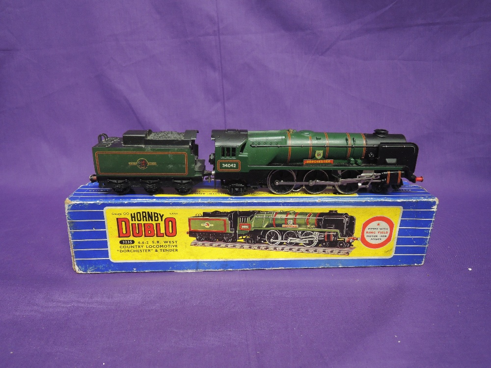 A Hornby Dublo 00 gauge three rail BR 4-6-2 Loco & Tender, Dorchester ...
