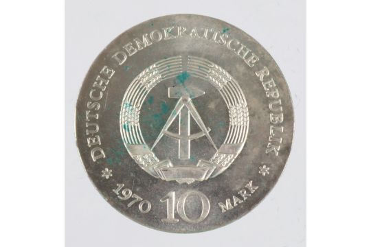 Silber, Gedenkmünze zum 200. Geburtstag Ludwig van Beethoven, 10 Mark ...