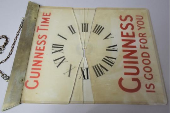A Vintage Guinness Time Wall Clock, Broken but Having Original Parts ...