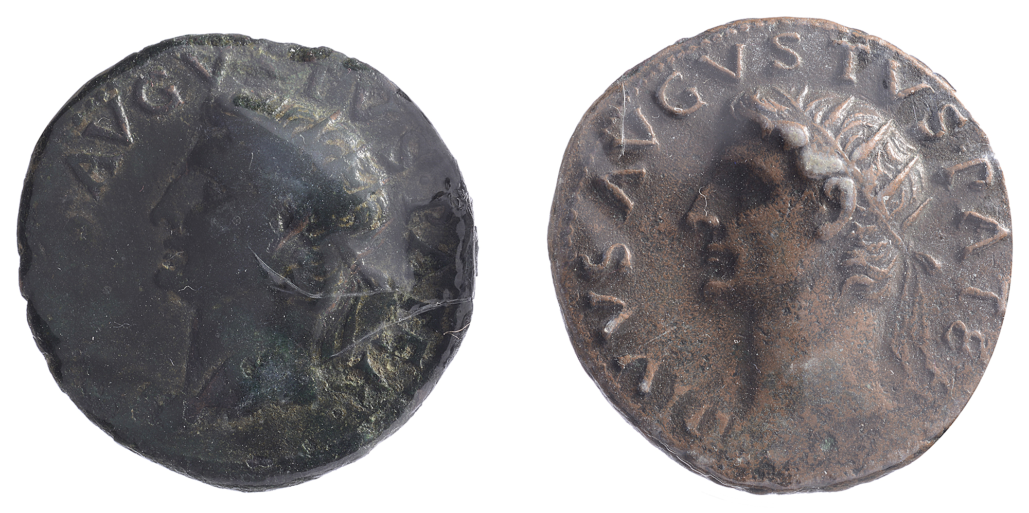 Divus Augustus AE As first, Rome, Struck under Tiberius, 31-37 AD.DIVVS ...