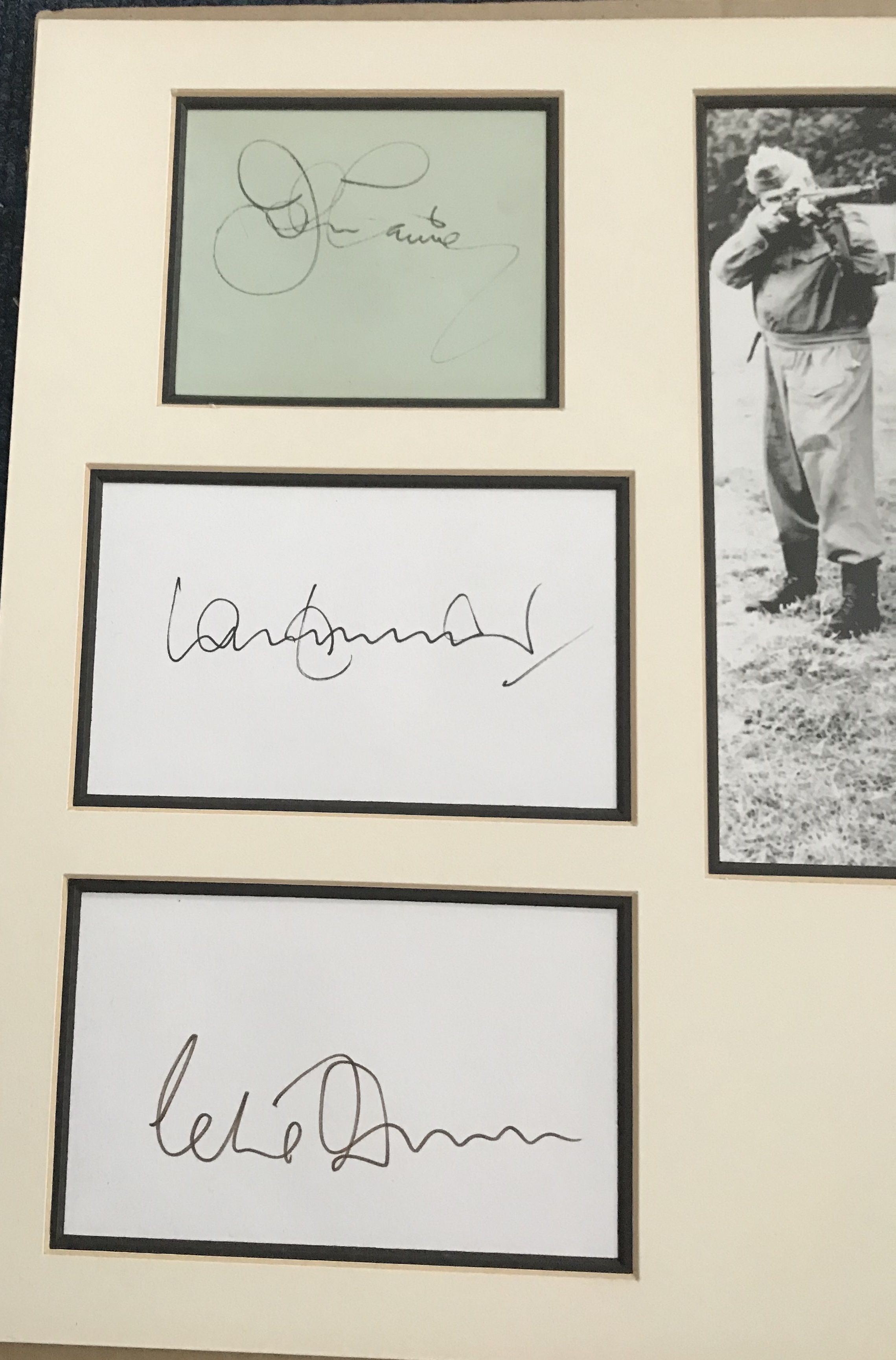 Dads Army multiple signed autograph display. Superb mounted autographs ...