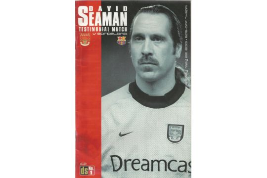 Football, David Seaman signed 12x8 colour photo pictured celebrating ...