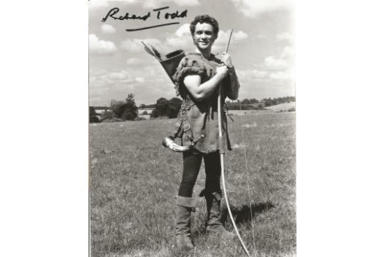 Richard Todd signed Robin Hood 10x8 black and white photo. Richard ...