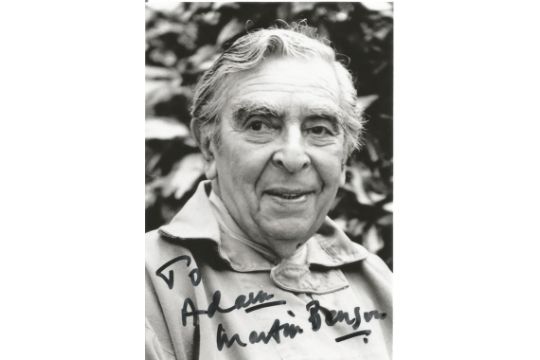 James Bond, Martin Benson signed and dedicated 6x4 black and white ...