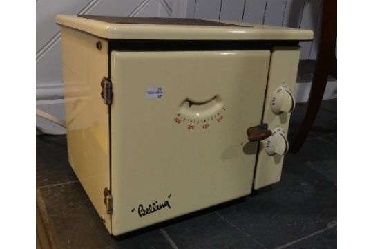 A vintage 'Wee Baby' Belling 51 electric oven, circa 1950's, cream.