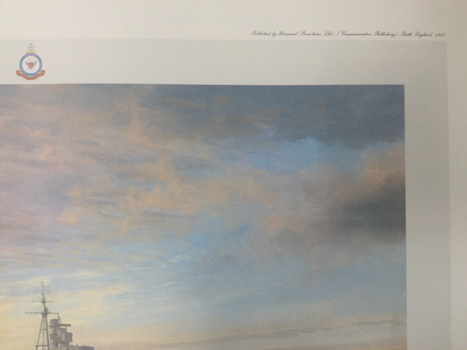 First edition print "HMS Belfast" signed by the then captain now ...