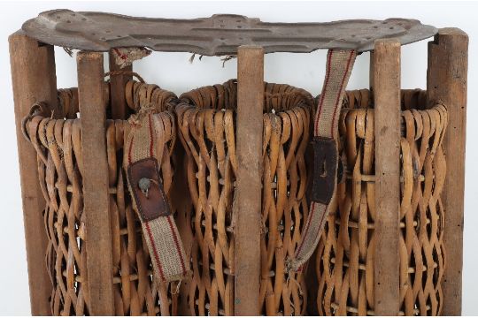 WW1 German Wicker Shell Carrier, a three compartment wicker shell ...