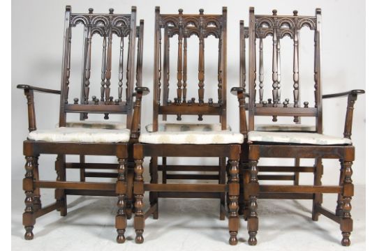 A set of six 1930’s Old Colonial Ercol dining chairs. The set ...
