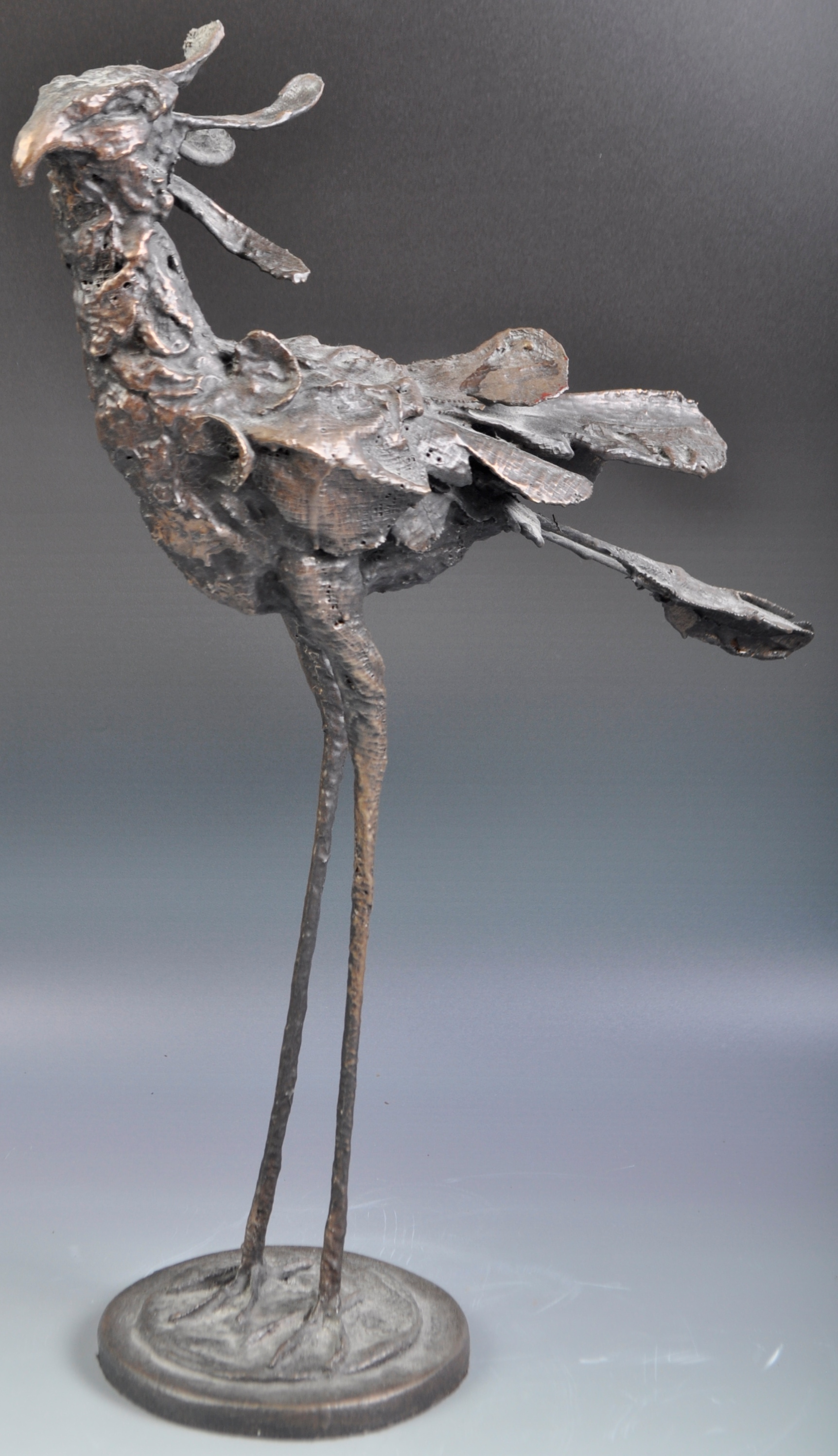 20TH CENTURY BRONZE EFFECT SCULPTURE OF A MYTHICAL PHOENIX BIRD ...