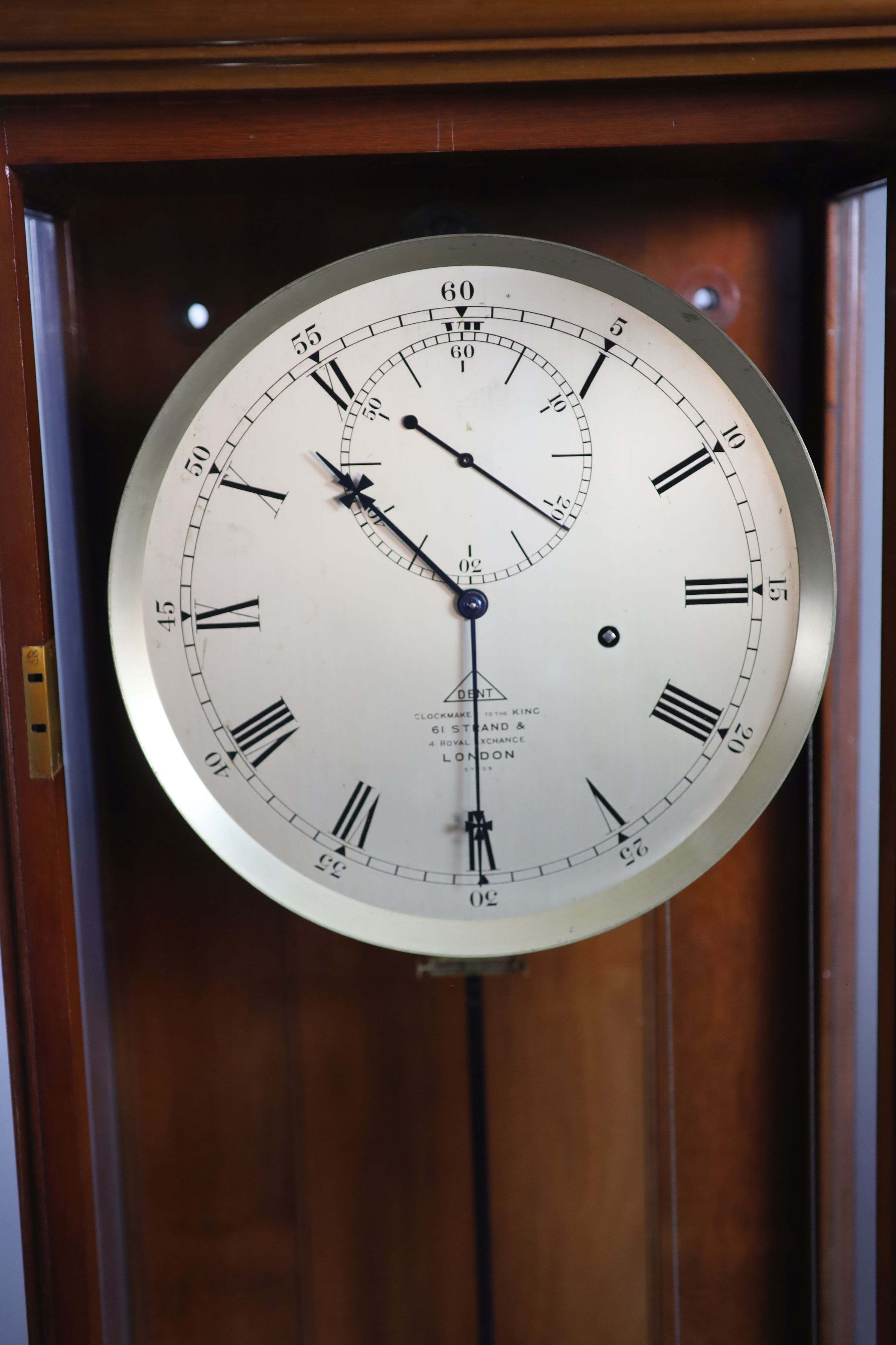 A mahogany cased Dent regulator, early 20th centurythe 10" dial marked ...