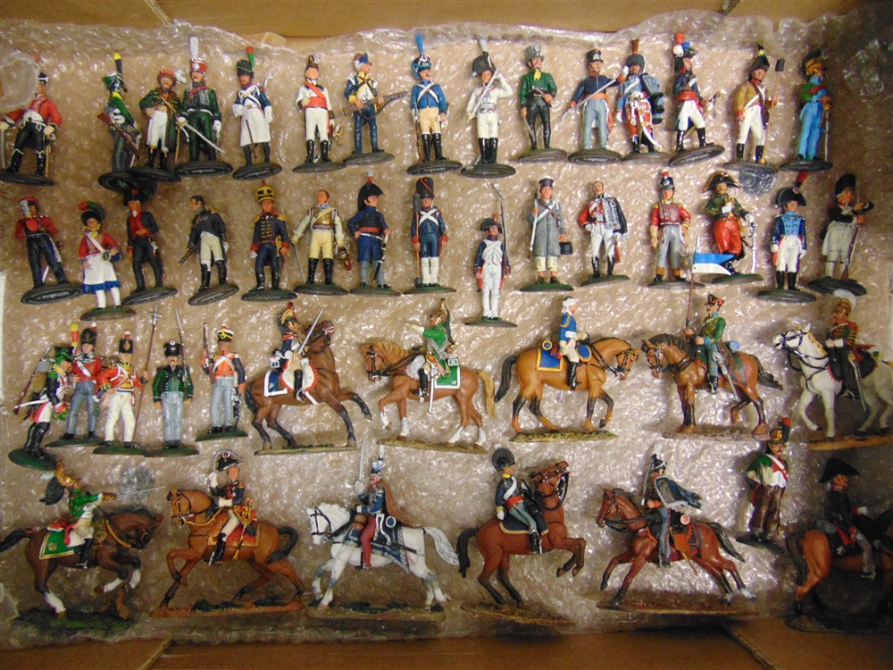 SIXTY-FOUR DEL PRADO NAPOLEONIC ERA MODEL SOLDIERS mounted (33) and on ...