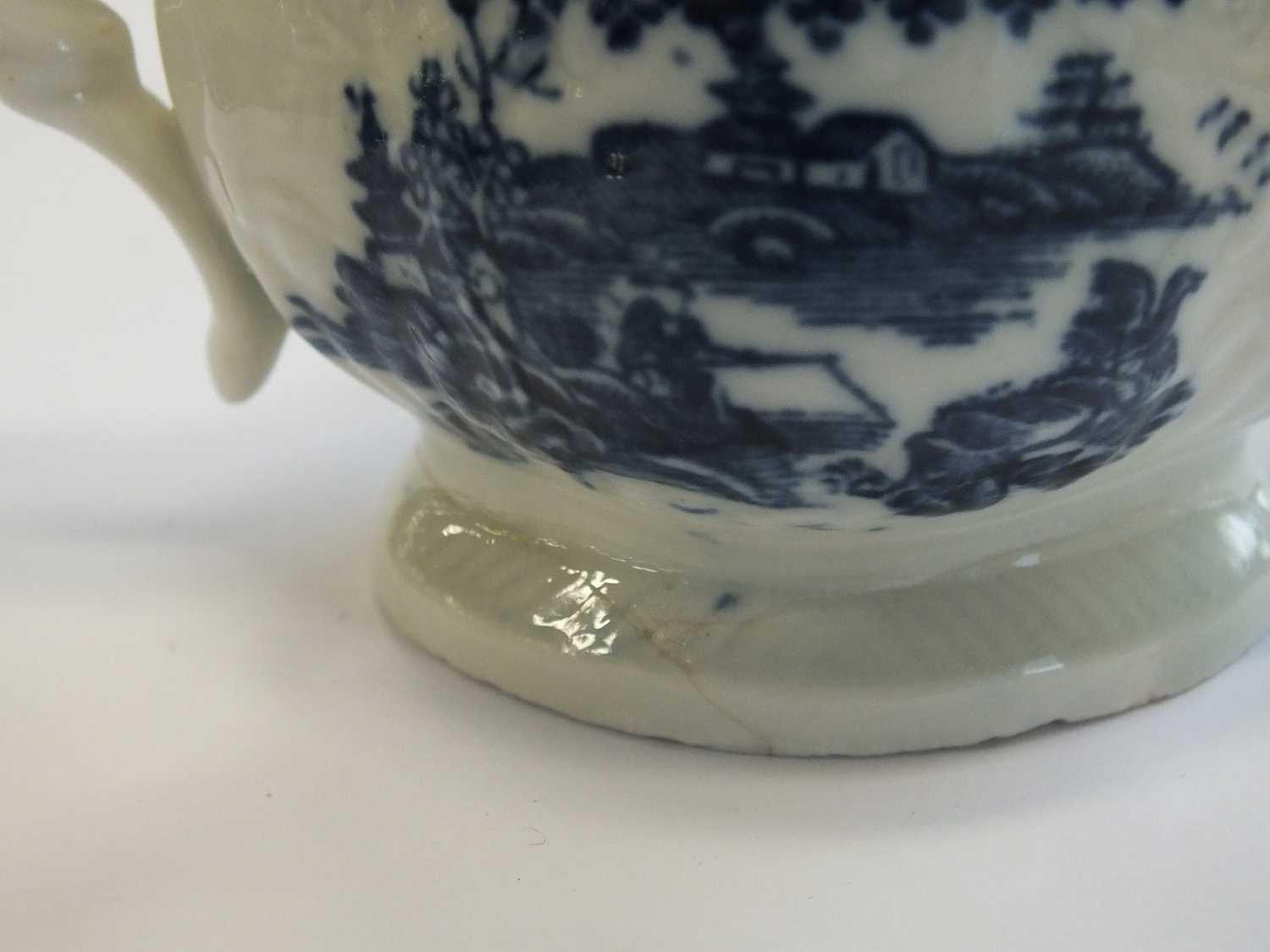 Three pieces of Caughley porcelain, circa 1780-85 comprising a sparrow ...