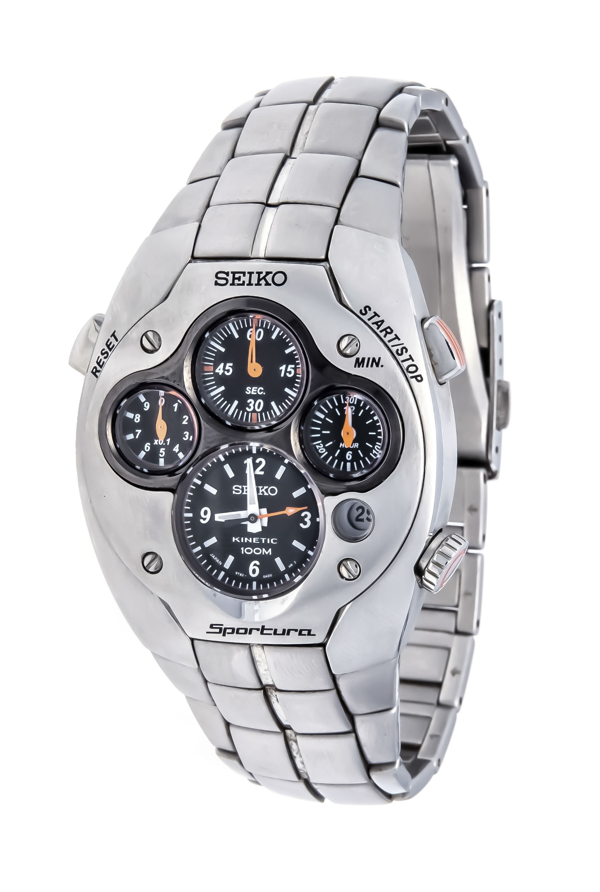 Seiko Sportura, men's quartz watch Kinetic, ref. 9T82-0AD0, limited ...