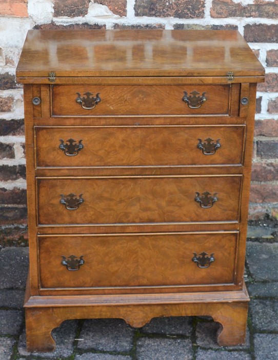 Bevan Funnell Reprodux bachelor's chest with fold over top in burr ...