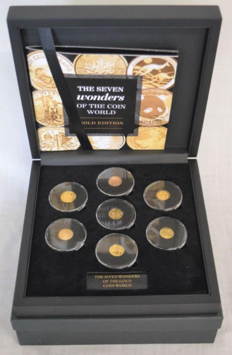 Hattons of London The Seven Wonders Of The World 7 gold coin set: 24ct ...