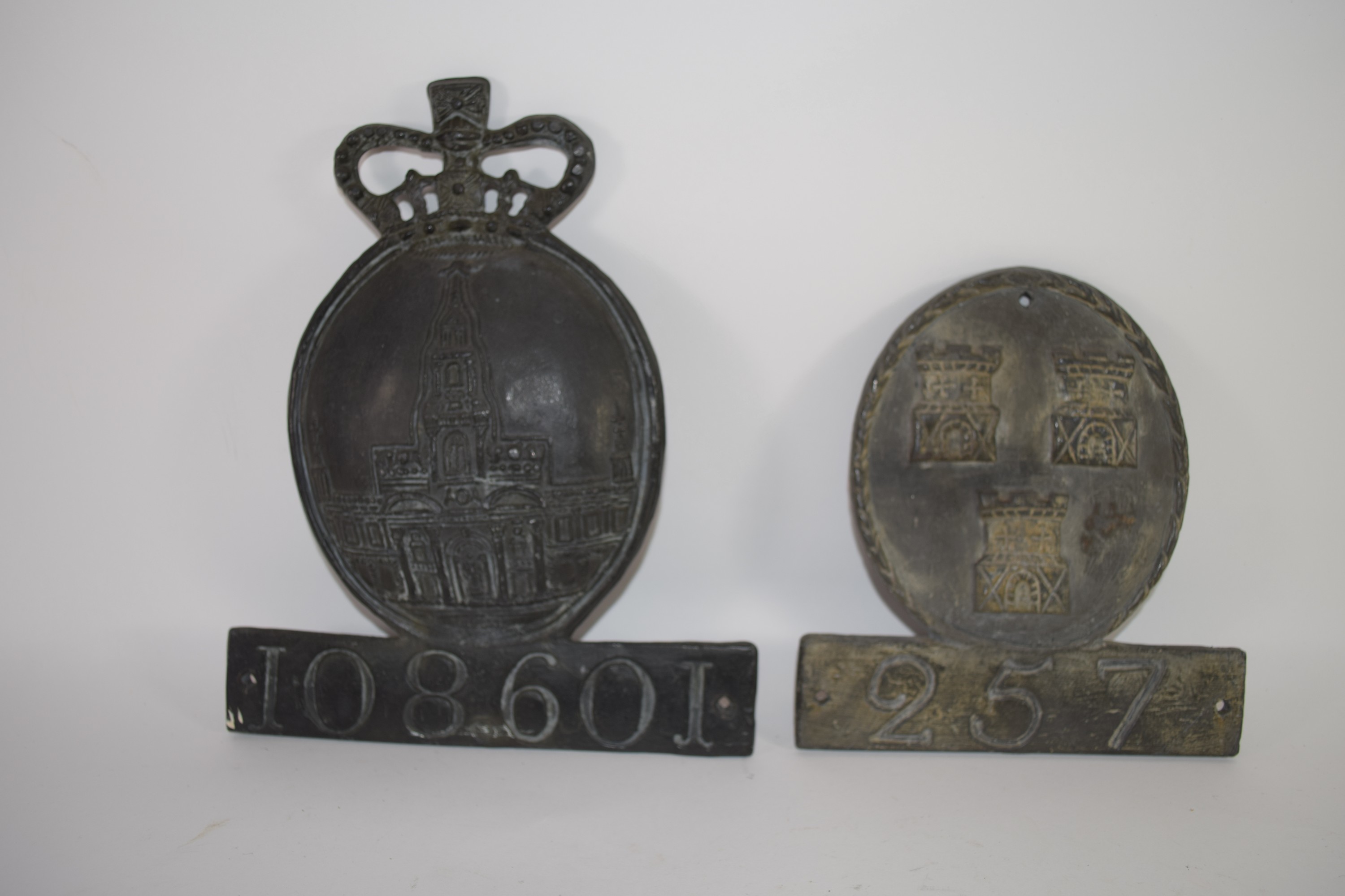 Pair of fire marks probably reproduction, one by the Royal Exchange ...