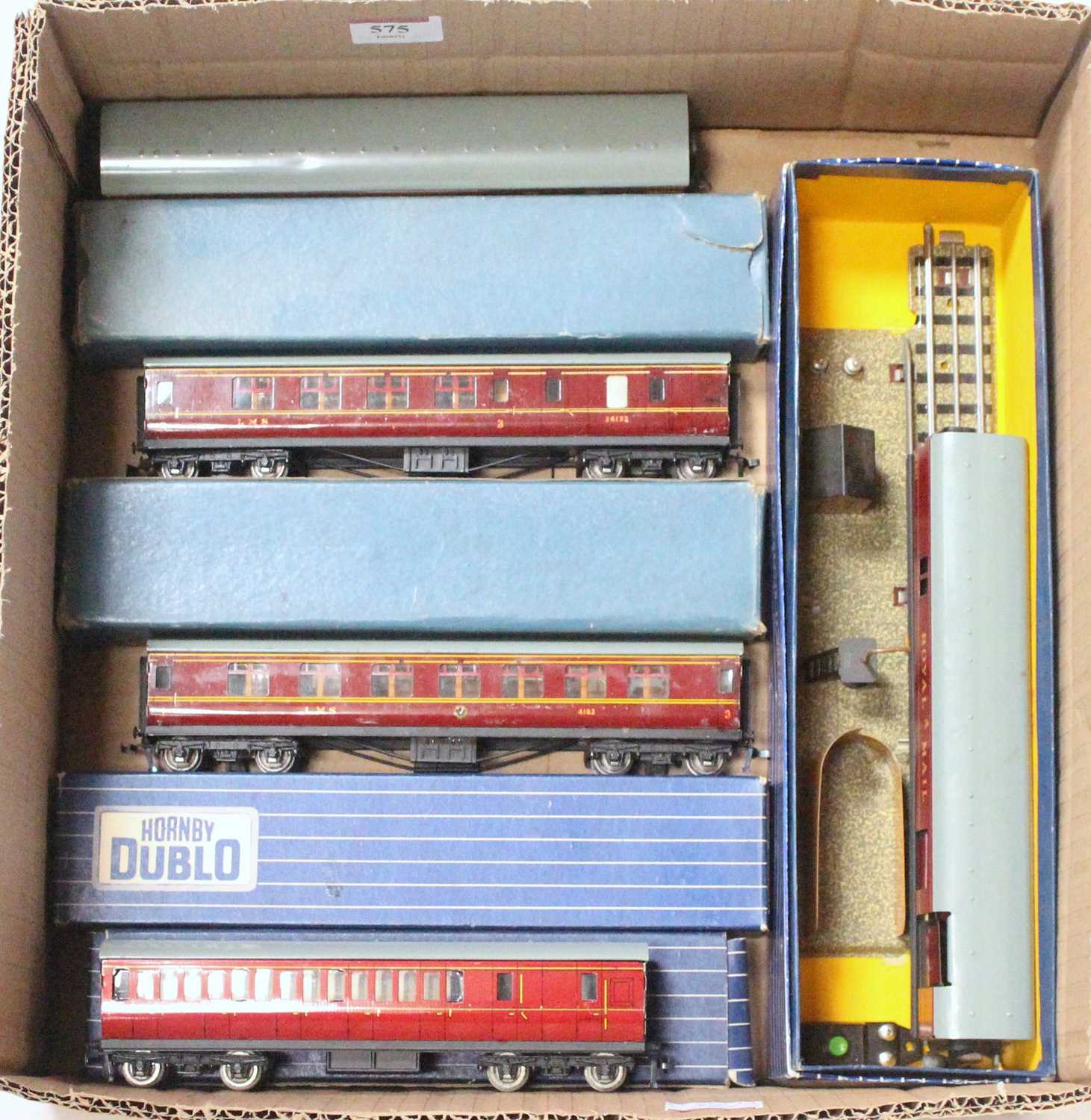 Hornby Dublo 3-rail TPO set with switch and mail bags (G-BG), 2x LMS D3 ...