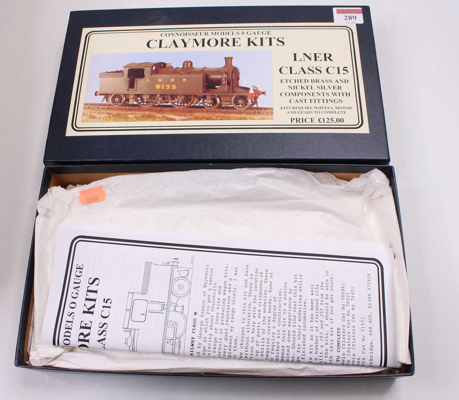 Connoisseur Models O gauge Claymore Kits LNER C15 4-4-2 tank loco kit ...