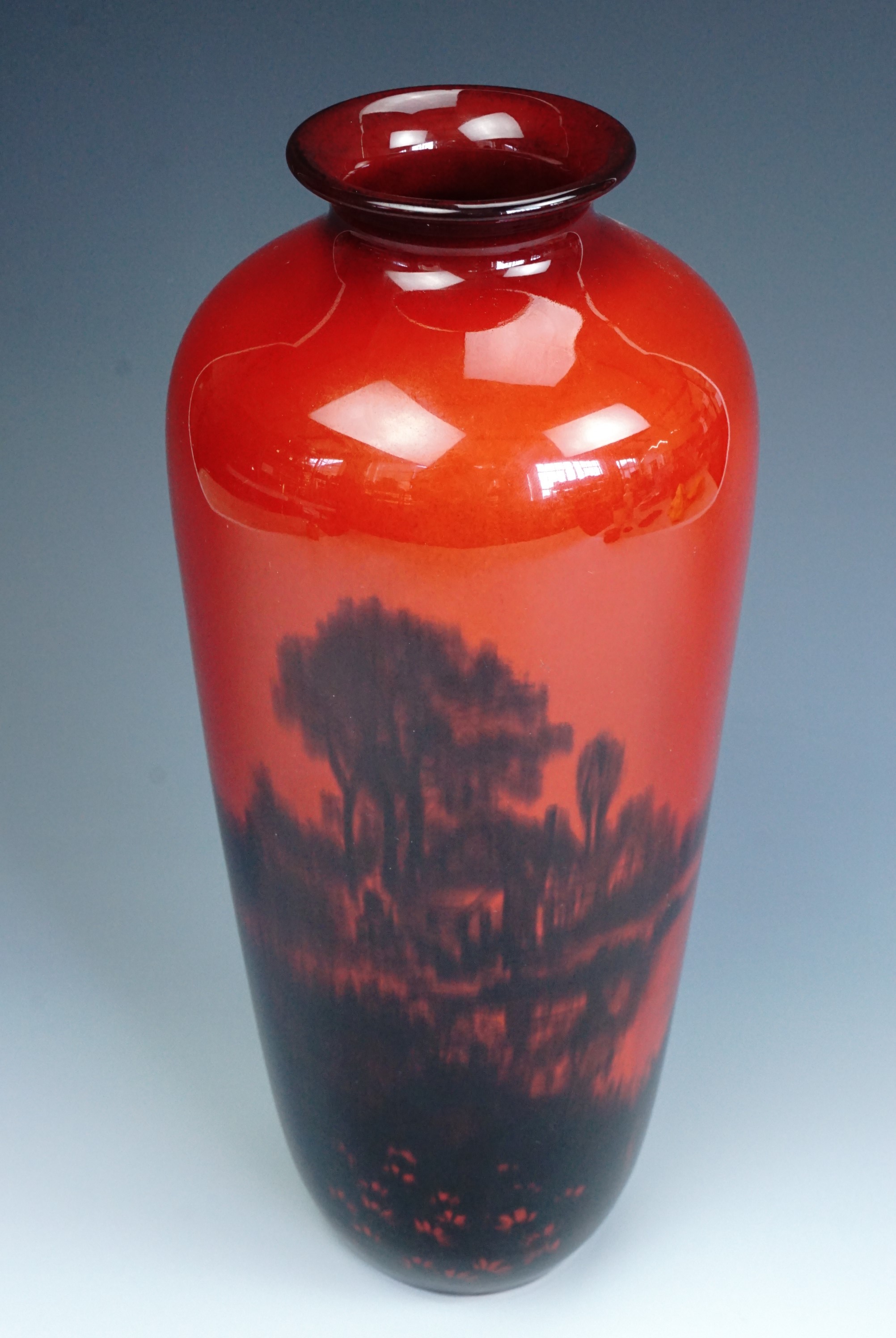 A Royal Doulton Flambe Ware vase, of shouldered form with an everted ...