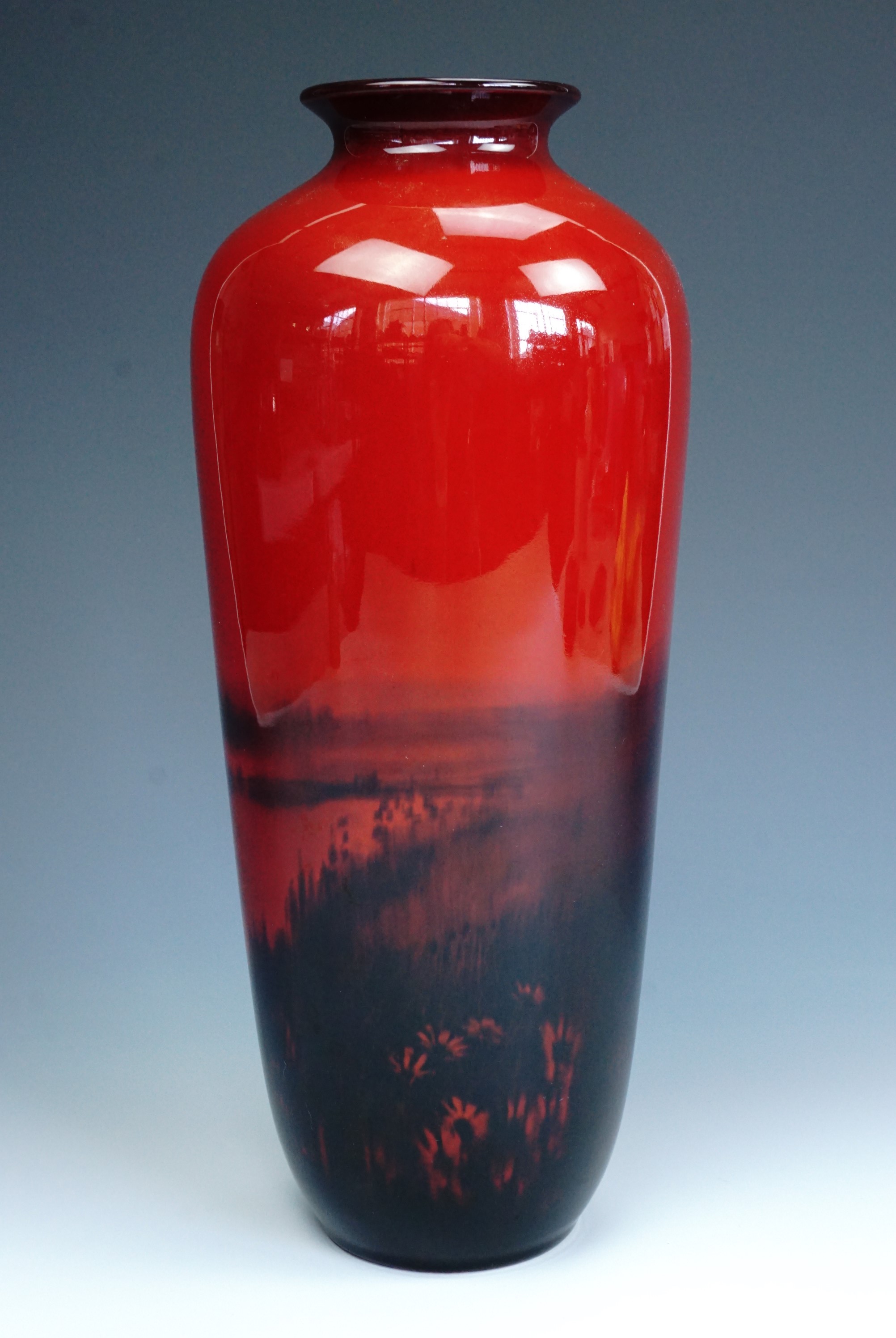 A Royal Doulton Flambe Ware vase, of shouldered form with an everted ...