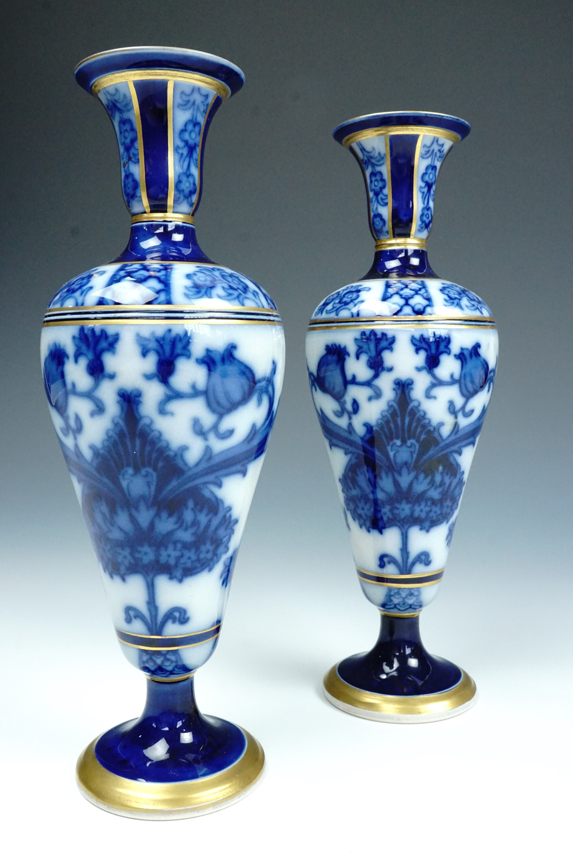 A pair of James McIntyre Burslem Pottery "Aurelian Ware" vases, of ...