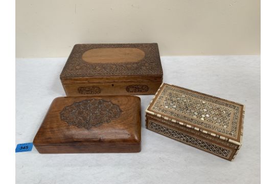 Three Indian boxes